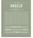 Angelo Personalized Name Meaning Art Prints – Name Stories