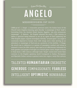 Angelo | Name Art Print – Name Stories