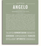 Angelo Personalized Name Meaning Art Prints – Name Stories