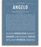 Angelo Personalized Name Meaning Art Prints – Name Stories