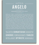 Angelo Personalized Name Meaning Art Prints – Name Stories