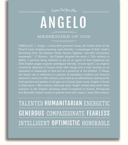 Angelo | Name Art Print – Name Stories