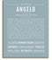 Angelo Personalized Name Meaning Art Prints – Name Stories
