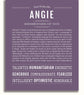 Angie Personalized Name Meaning Art Prints – Name Stories