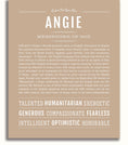 Angie | Name Art Print – Name Stories
