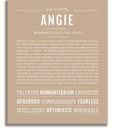 Angie | Name Art Print – Name Stories