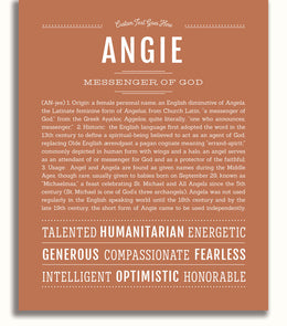 Angie | Name Art Print – Name Stories