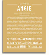 Angie | Name Art Print – Name Stories