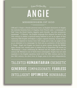 Angie | Name Art Print – Name Stories