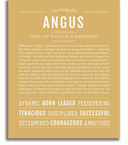 Angus | Name Art Print – Name Stories