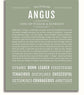 Angus Personalized Name Meaning Art Prints – Name Stories