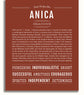 Anica | Name Art Print – Name Stories
