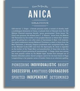 Anica | Name Art Print – Name Stories