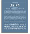 Anika | Name Art Print – Name Stories