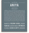 Aniya Personalized Name Meaning Art Prints – Name Stories