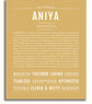 Aniya | Name Art Print – Name Stories
