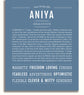 Aniya | Name Art Print – Name Stories