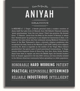 Aniyah | Name Art Print – Name Stories