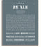 Aniyah | Name Art Print – Name Stories