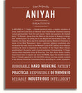 Aniyah | Name Art Print – Name Stories