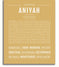 Aniyah | Name Art Print – Name Stories