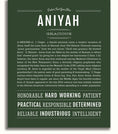 Aniyah | Name Art Print – Name Stories