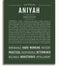 Aniyah | Name Art Print – Name Stories