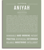 Aniyah | Name Art Print – Name Stories