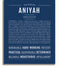 Aniyah | Name Art Print – Name Stories