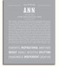 Ann Personalized Name Meaning Art Prints – Name Stories