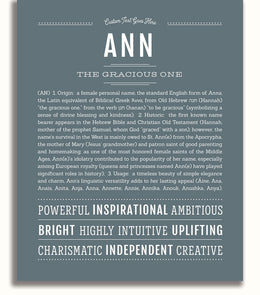 Ann | Name Art Print – Name Stories