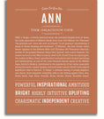 Ann | Name Art Print – Name Stories