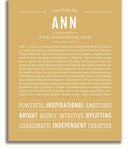 Ann | Name Art Print – Name Stories