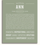 Ann | Name Art Print – Name Stories