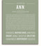 Ann Personalized Name Meaning Art Prints – Name Stories
