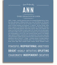 Ann | Name Art Print – Name Stories