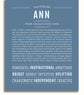 Ann Personalized Name Meaning Art Prints – Name Stories