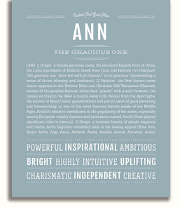 Ann | Name Art Print – Name Stories