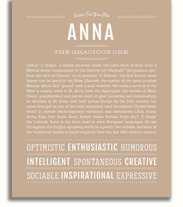 Anna | Name Art Print – Name Stories