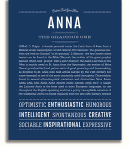 Anna | Name Art Print – Name Stories