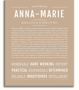 AnnaMarie | Name Art Print – Name Stories