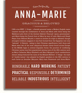 AnnaMarie | Name Art Print – Name Stories