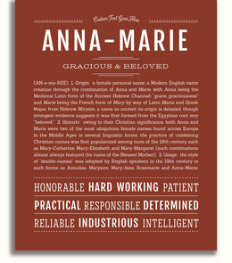 AnnaMarie | Name Art Print – Name Stories