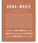 Annamarie Personalized Name Meaning Art Prints – Name Stories