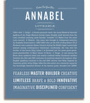 Annabel | Name Art Print – Name Stories