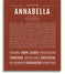 Annabella | Name Art Print – Name Stories