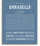 Annabella | Name Art Print – Name Stories