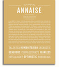 Annaise | Name Art Print – Name Stories