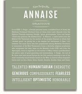 Annaise Personalized Name Meaning Art Prints – Name Stories