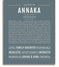 Annaka | Name Art Print - Personalized Custom Gifts – Name Stories